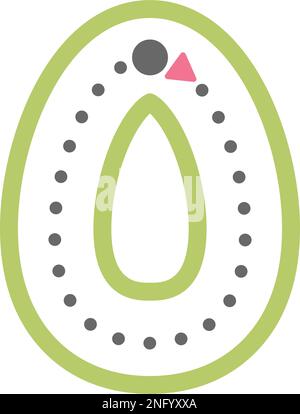 Dotted oval shape for tracing lines for preschool and kindergarten ...