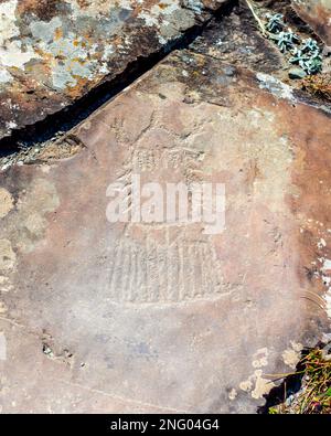Old archeology cave drawings in a cave Stock Photo - Alamy