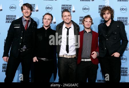 The musical group OneRepublic is seen backstage at the American Music ...
