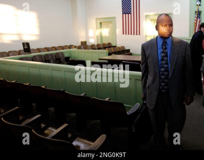 Former Alabama State Trooper James Bonard Fowler talks with reporters ...