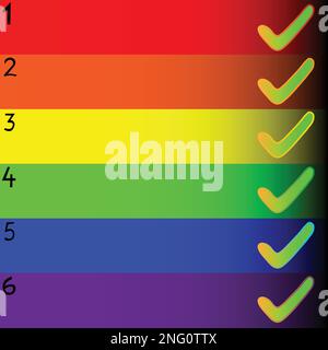 Check mark rainbow Stock Vector Image & Art - Alamy