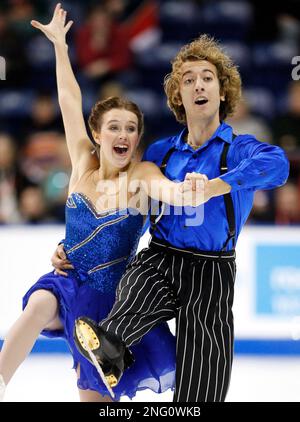 Canada's Allie Hann-Mccurdy and Michael Coreno perform during the ice ...