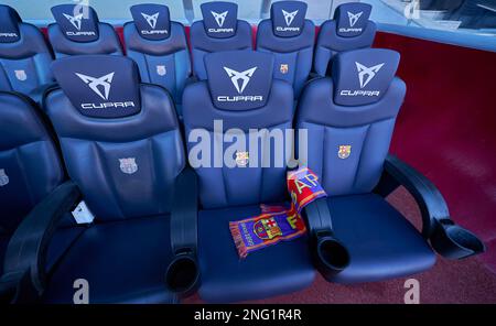 Team's bench at Camp Nou arena - the official playground of FC ...