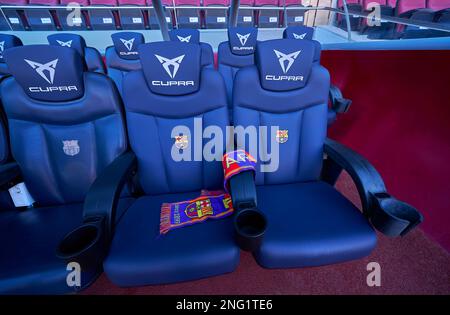 Team's bench at Camp Nou arena - the official playground of FC ...