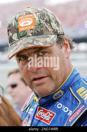 Michael Waltrip talks to the media after failing to qualify for Sunday ...