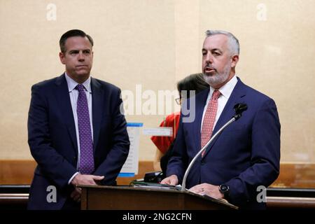 San Mateo, California, USA. 16th Feb, 2023. Chunli Zhao, center ...