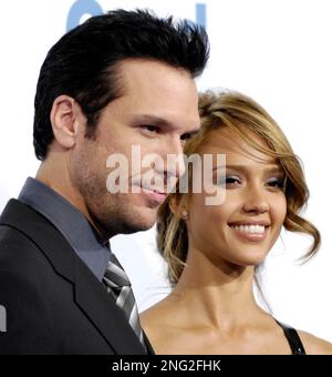 Dane Cook (L) and Jessica Alba, stars of the motion picture romantic ...