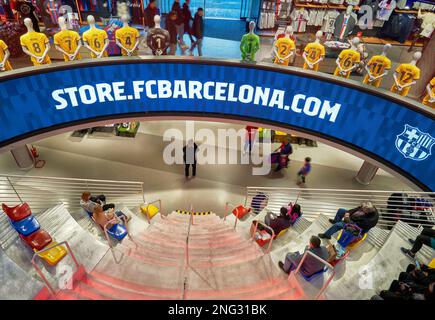 Visiting the official store at Camp Nou arena - the official playground ...