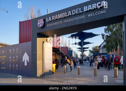 At the entrance to Camp Nou arena - the official playground of FC ...