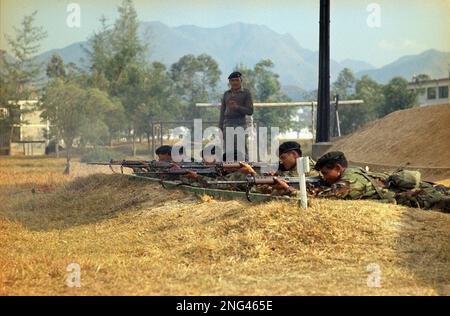 Gurkha fighters on firing range at end of 36-hour nonstop endurance ...