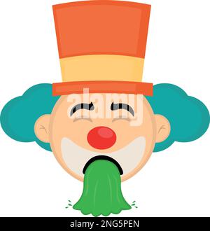 Vomit man. Puke Vector illustration. Retching cartoon. Vomitus Stock ...