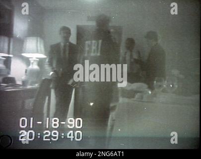 This frame from a black-and-white FBI videotape shows Washington Mayor ...