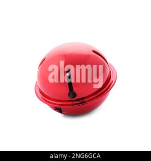 Shiny red sleigh bell isolated on white Stock Photo - Alamy