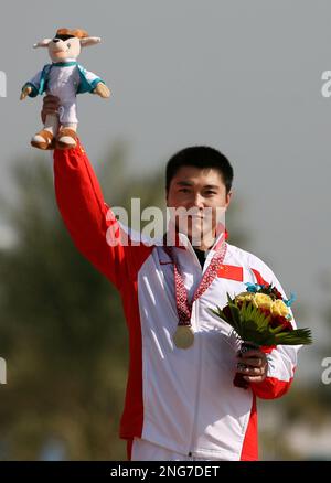 Orry, a mascot for the Asian Games, Doha, Qatar Stock Photo - Alamy
