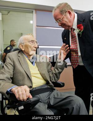 Dr. Michael E. DeBakey, famous heart specialist, talks to high school ...