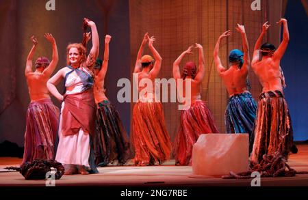 Salome performs her dance of the seven veils during a production at the ...
