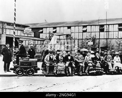 The first electric locomotive, 1879 Stock Photo - Alamy