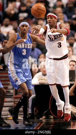Denver Nuggets guards Allen Iverson, front, and William "Smush" Parker ...