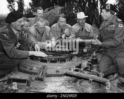Tank of the German Wehrmacht during a maneuver on military training ...