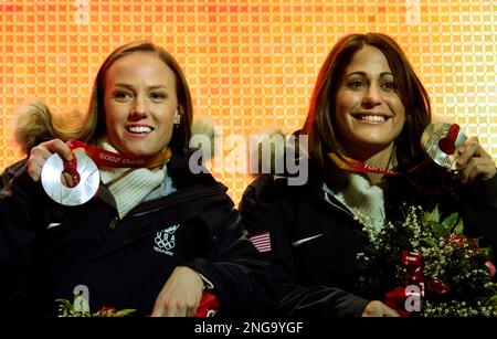 From left, Shauna Rohbock and Valerie Fleming of the United States, who ...