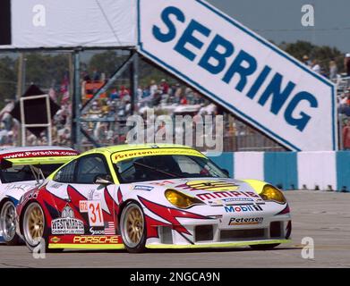 The Petersen White Lightning Racing Porsche 911 GT3 RSR at the American ...