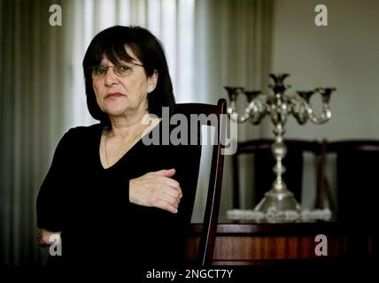 Holocaust survivor Martha Weiss of Australia is seen with her husband ...