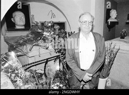 Tomb of Italian Fascist dictator Benito Mussolini in the Mussolini ...