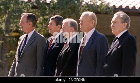 Four Presidents Reagan Carter Ford Nixon 1981 Stock Photo - Alamy