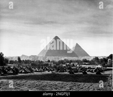 Cairo Conference 1943 between China, UK and USA. From left to right ...