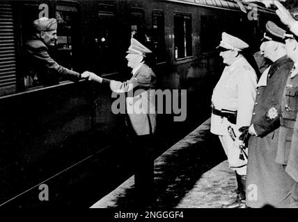 Hitler and Mussolini, July 20, 1944 Stock Photo - Alamy