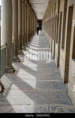 The magnificently restored Piece Hall in Halifax West Yorkshire a grade ...