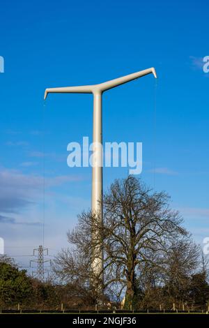 The new T pylon design under construction Stock Photo - Alamy