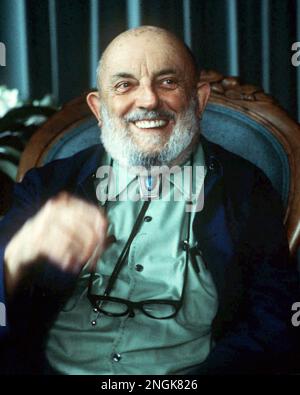 Ansel Adams, American photographer, at his Carmel, California home ...