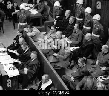 Defendants front row: Hermann Goering, Rudolf Hess, Joachim Von ...