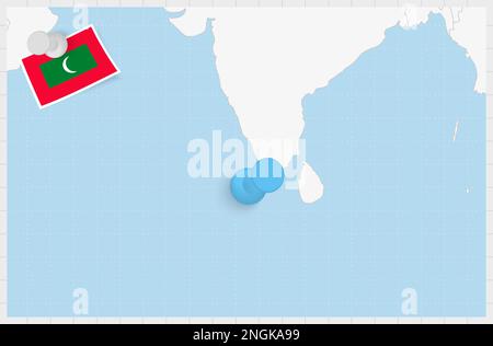 Maldives country flag pin map marker Stock Vector Image & Art - Alamy