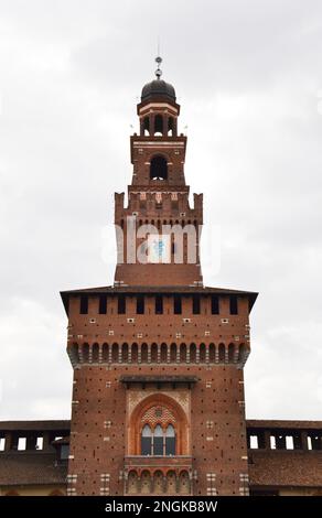 The Sforza Castles Filarete Tower in Milan, Italy Stock Photo - Alamy