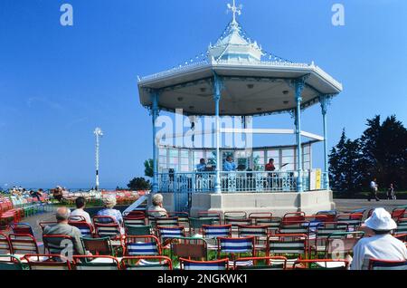 BANDSTAND concert at The Leas, Folkestone, Kent, England. June 1986 ...