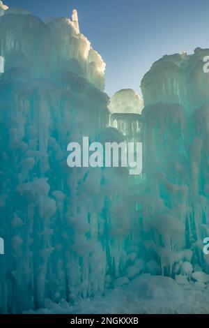 Lake George Ice Castles Stock Photo - Alamy