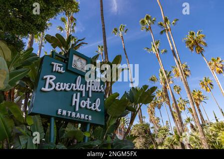 A picture of The Beverly Hills Hotel's sign Stock Photo - Alamy