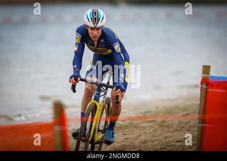 Belgian Daan Soete pictured in action during the men's elite race of ...