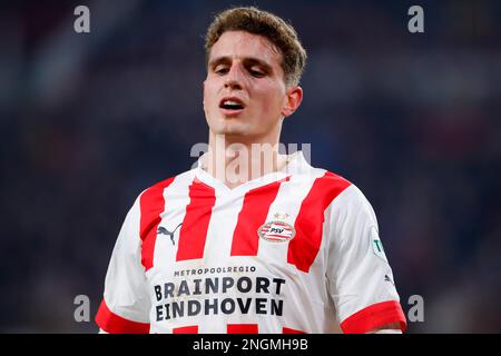 EINDHOVEN, NETHERLANDS - FEBRUARY 5: Guus Til of PSV runs with the ball ...