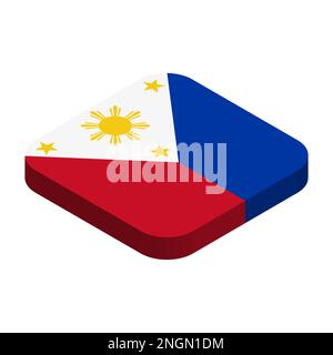 Philippines 3D Rounded Flag Icon Button Vector Stock Vector Image & Art ...