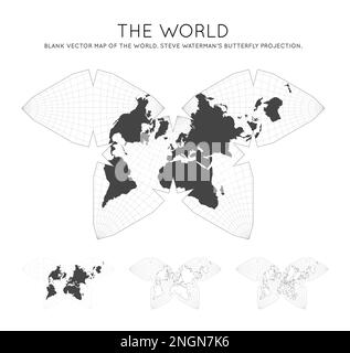 World map Waterman butterfly projection Stock Vector Image & Art - Alamy