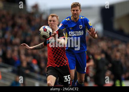 Taylor Foran of Hartlepool United in action with Newport County's ...
