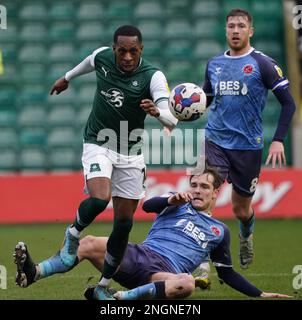 Mickel Miller of Plymouth Argyle in action during the Sky Bet ...
