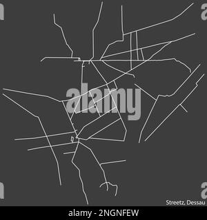 Street roads map of the STREETZ-NATHO BOROUGH, DESSAU Stock Vector ...