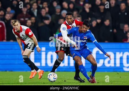 ROTTERDAM - (l-r) Quinten Timber of Feyenoord, Tijjani Reijnders of AC ...