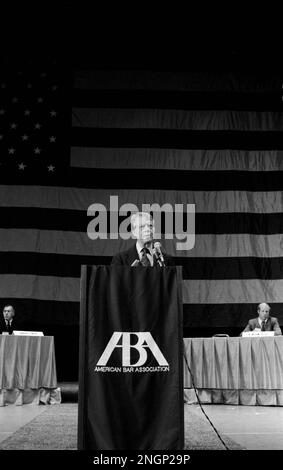 President Carter speaks to the American Bar Association - 1977 Stock ...