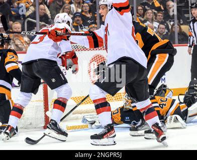 New Jersey Devils center Dawson Mercer (91) during the second period of ...