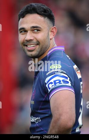 Bevan French #2 of Wigan Warriors in action during the Betfred Super ...